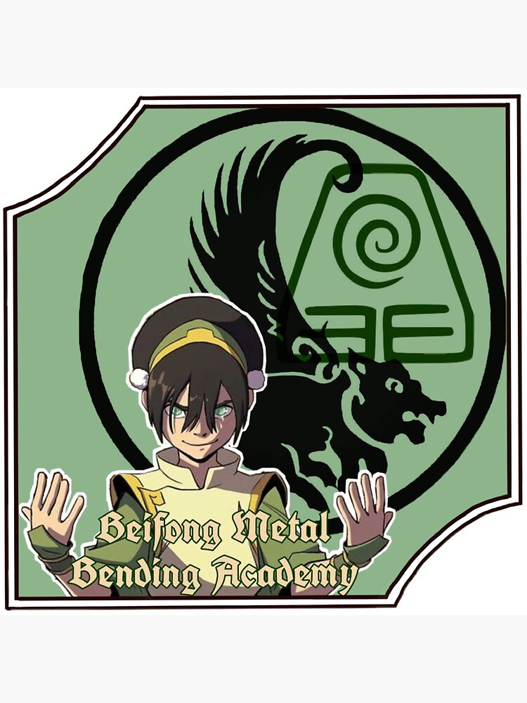 "Beifong Metal Bending Academy (ATLA)" Sticker for Sale by itsaiaaa ...