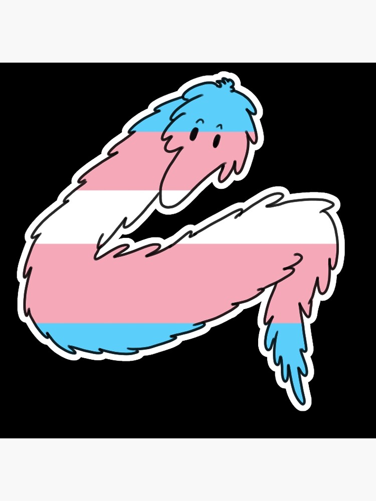 "Trans pride worm on a string sticker" Poster for Sale by ...