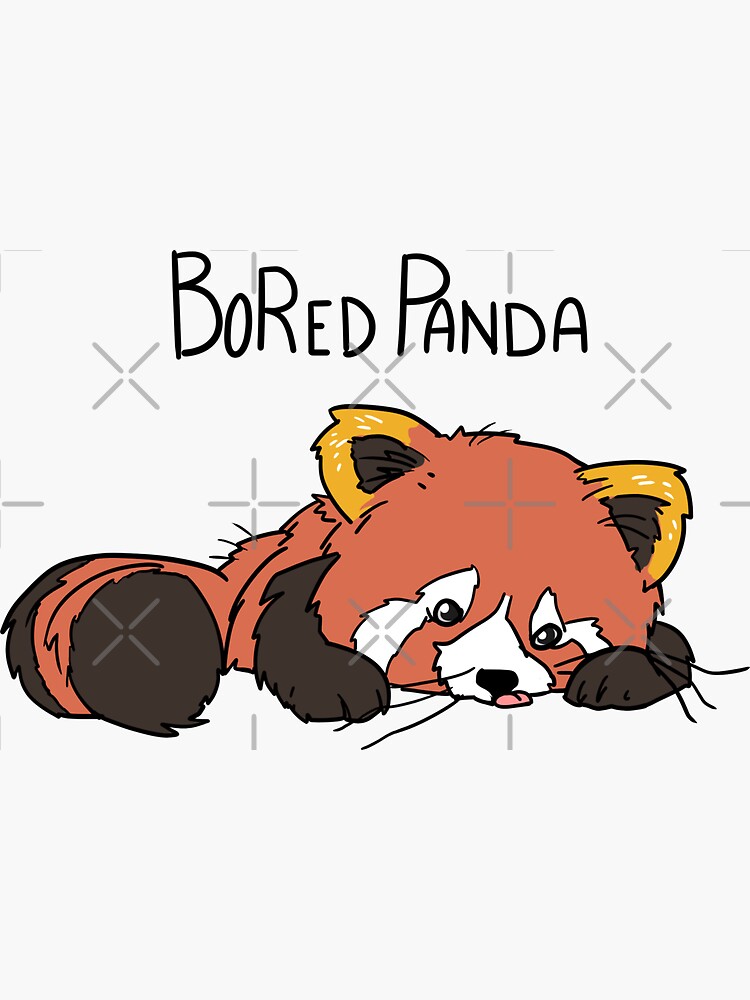 "BoRed Panda" Sticker by Lysaena | Redbubble