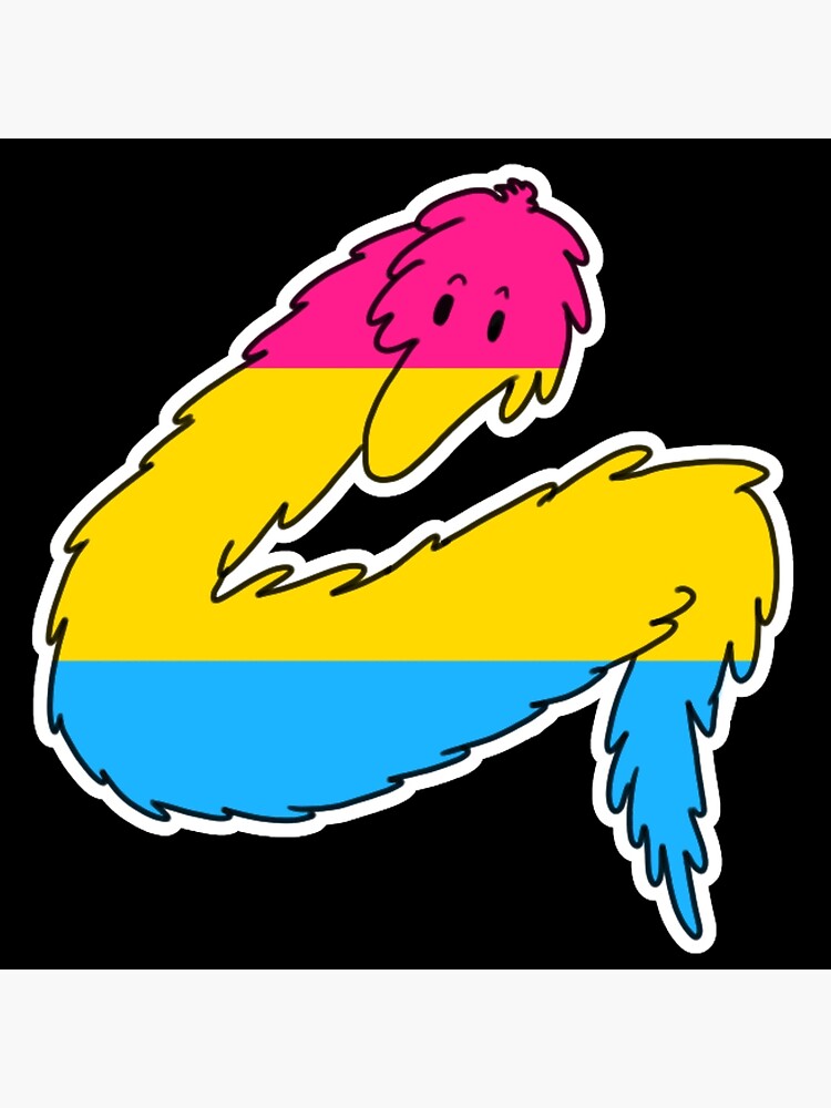 "Pansexual Pride worm on a string sticker" Poster by buttercuprabbit ...