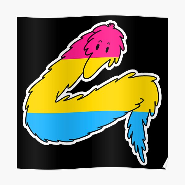 "Pansexual Pride worm on a string sticker" Poster by buttercuprabbit ...