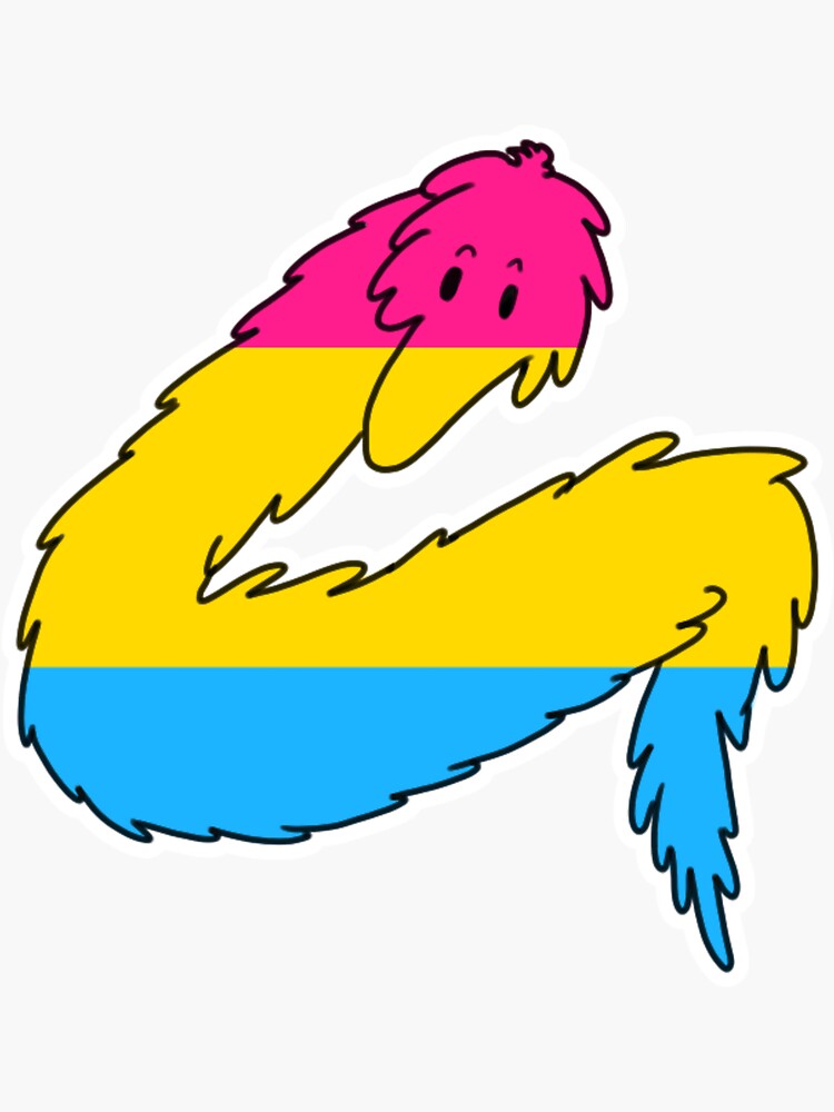 "Pansexual Pride worm on a string sticker" Sticker by buttercuprabbit ...