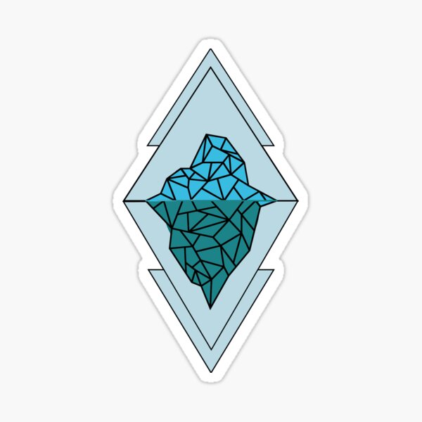 "The Imposing Iceberg" Sticker for Sale by Gina-Driada | Redbubble