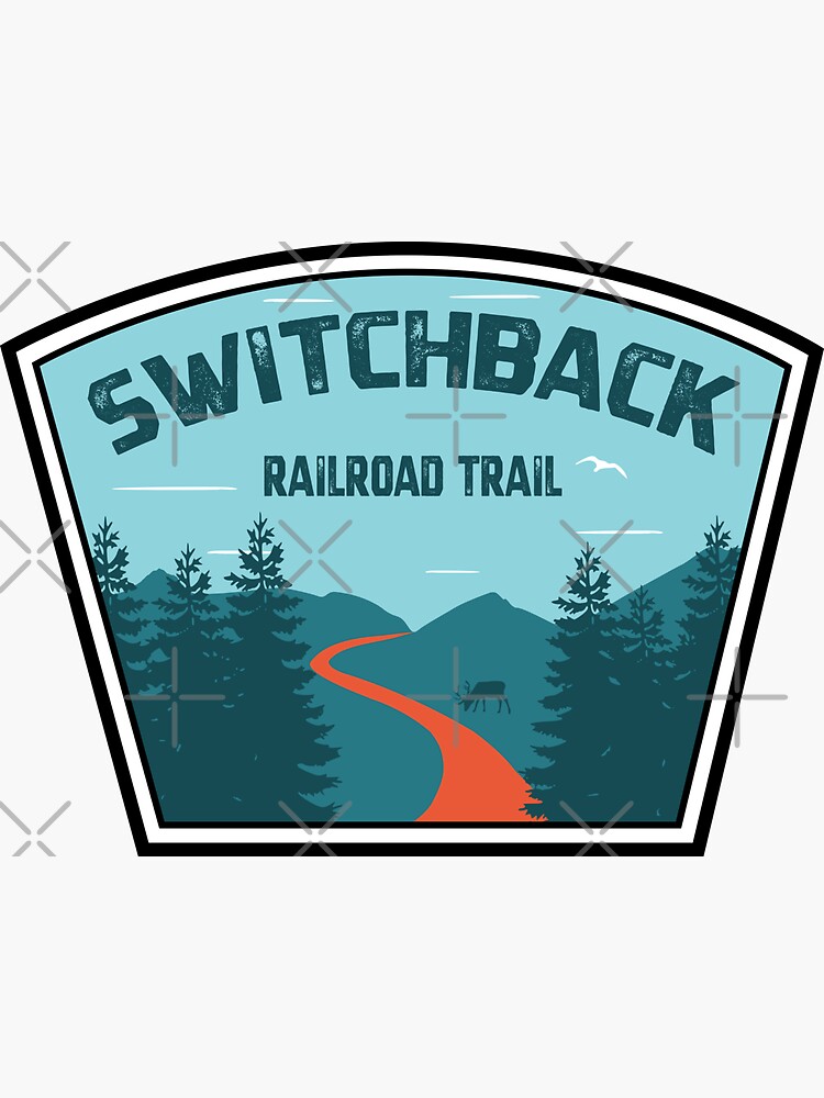 "Switchback Railroad Trail" Sticker by esskay | Redbubble
