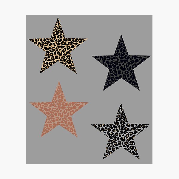 "Leopard Print Stars Pack" Photographic Print for Sale by OneThreeSix ...