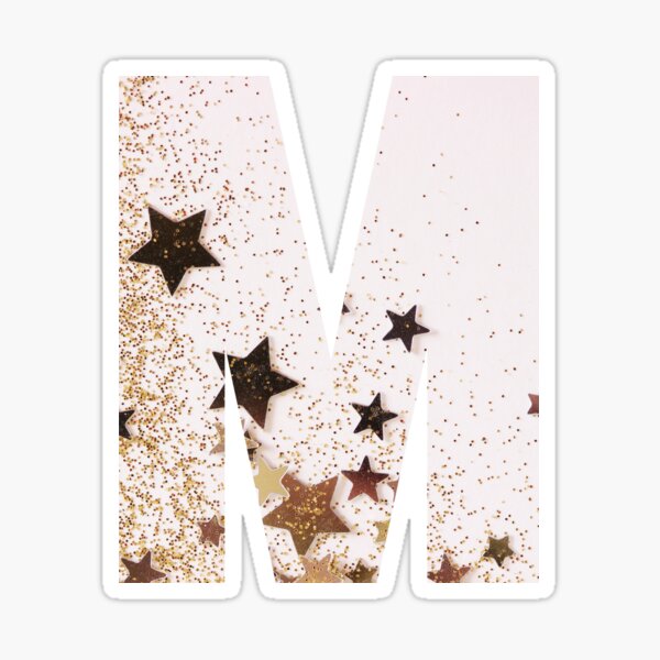 "LETTER M" Sticker by TrinityGIRL | Redbubble