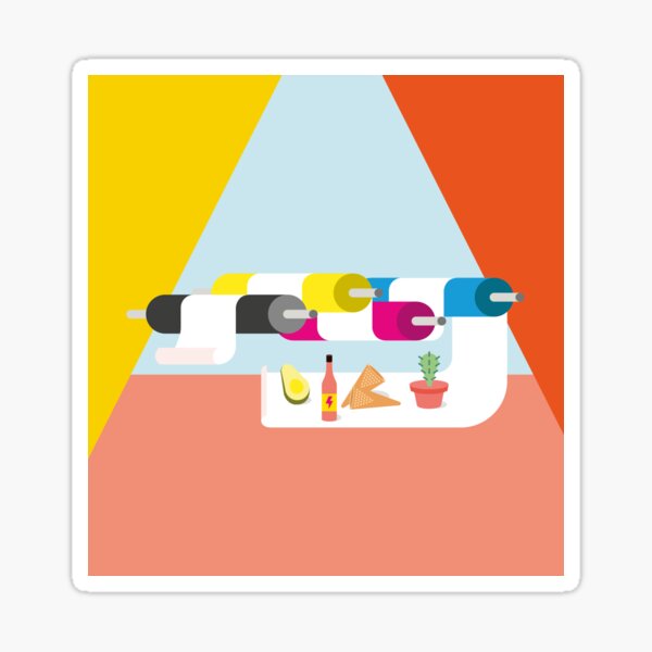 "PRINTING PROCESS" Sticker for Sale by anghewolf | Redbubble