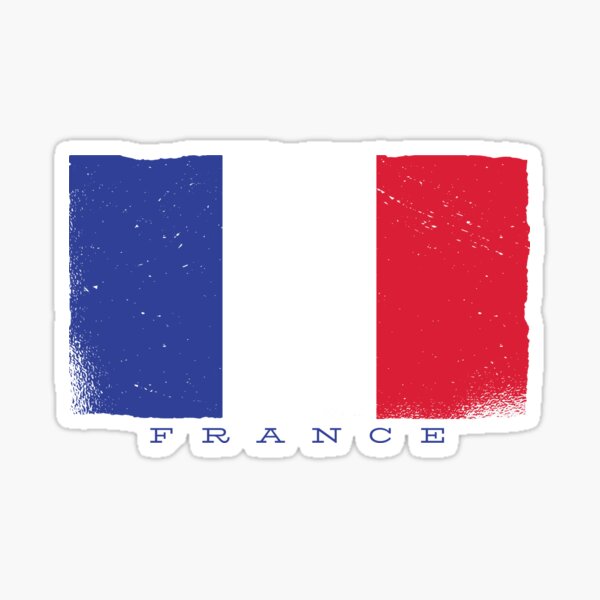 "French Flag" Sticker for Sale by starsdesigns | Redbubble