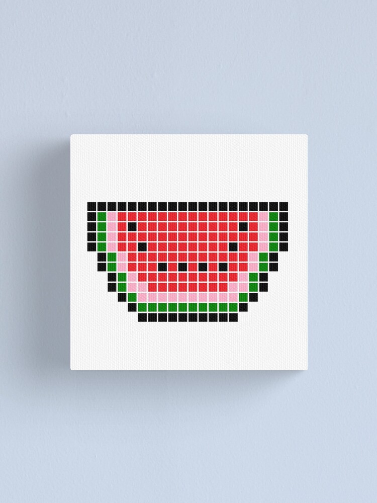 "8 bit pixel watermelon" Canvas Print by NemJames | Redbubble