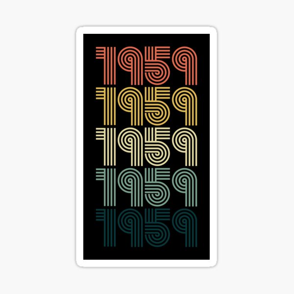 "Vintage 1959 Retro Classic Birth Year" Sticker for Sale by ...