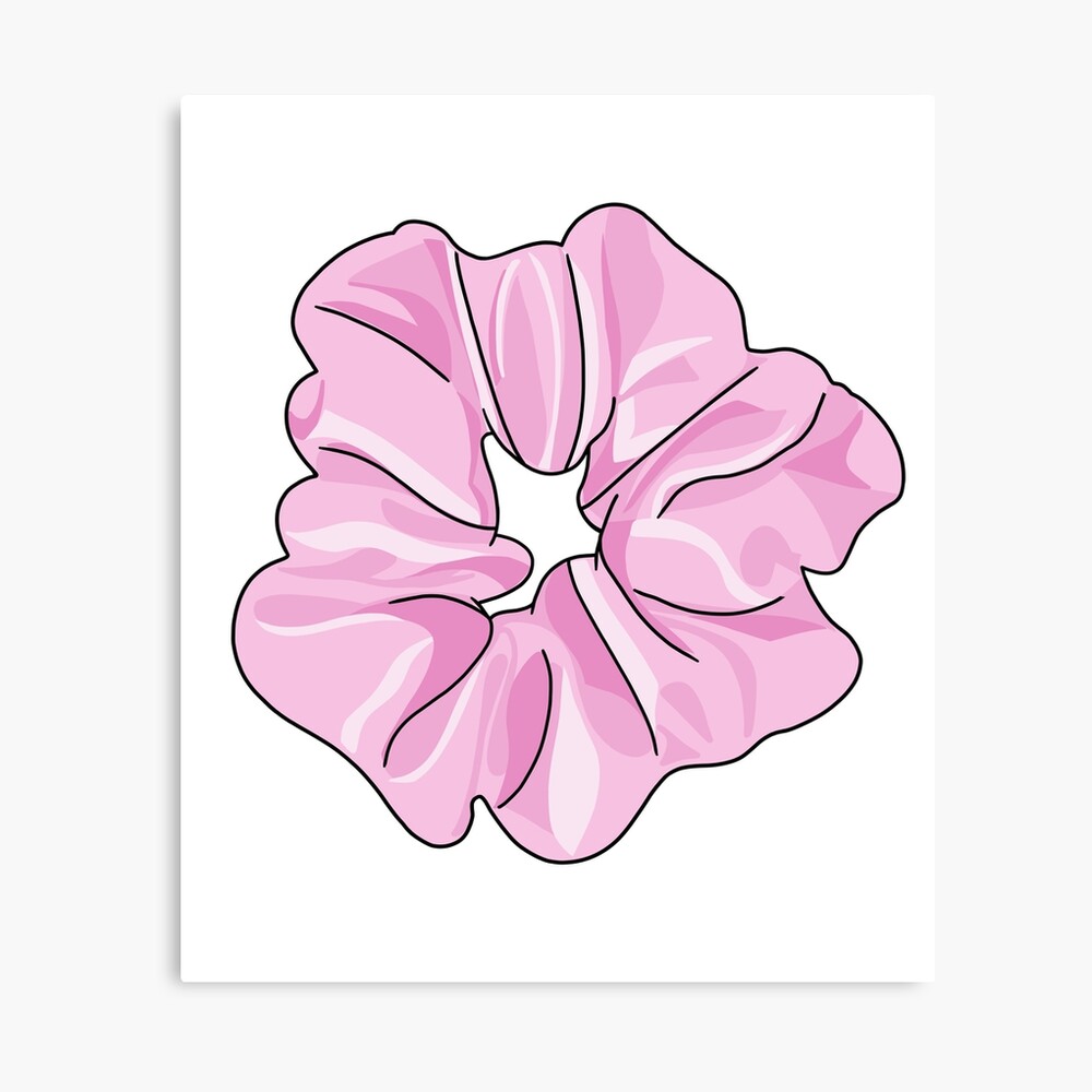 Pink Scrunchie Art Board Print for Sale by OneThreeSix Redbubble