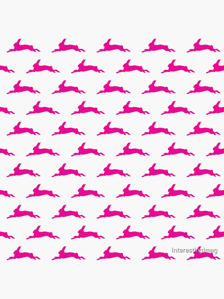 "Pink Rabbit" Sticker for Sale by InterestingImag | Redbubble