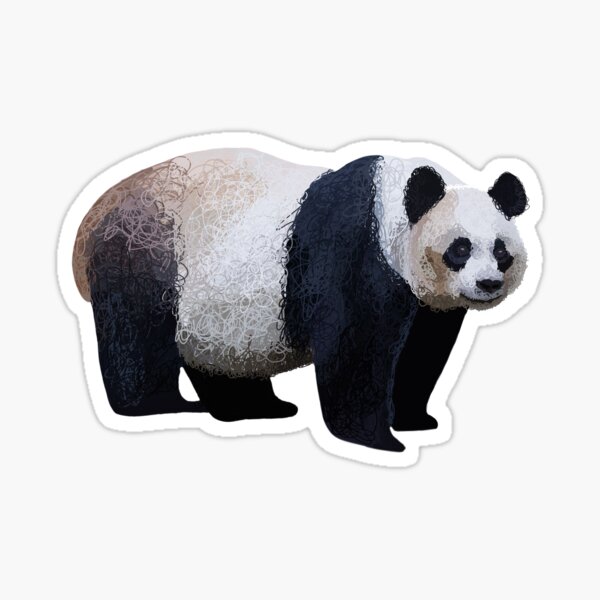"red version of giant panda" Sticker for Sale by jesscallaghan | Redbubble