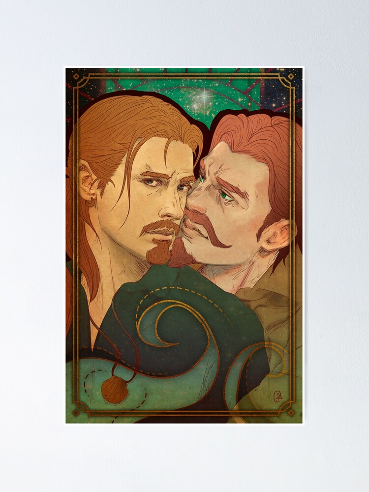 "Flynn Fairwind & Mathias Shaw in Art Nouveau style " Poster for Sale ...