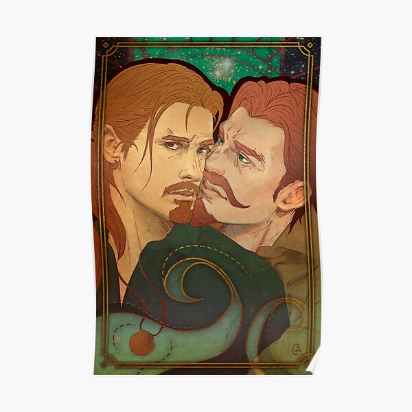 "Flynn Fairwind & Mathias Shaw in Art Nouveau style " Poster for Sale ...