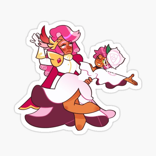 "Raspberry Mousse Cookie + Rose Cookie" Sticker for Sale by asparagus ...