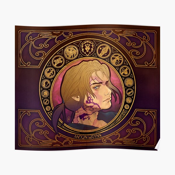 "Fanart: Anduin's portrait in Art Nouveau style - Void/Shadow priest ...