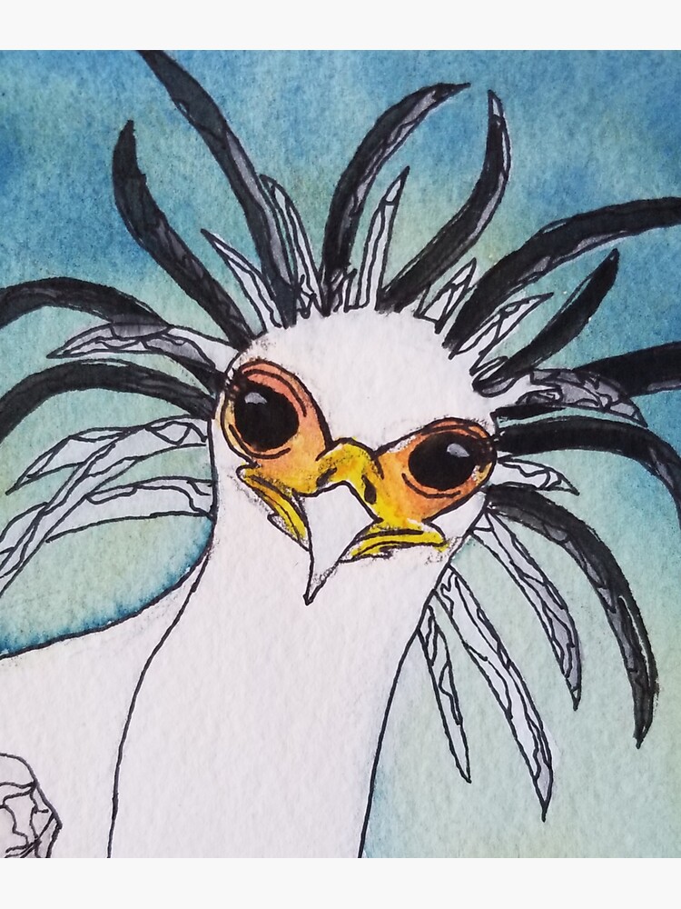 "Secretary Bird" Sticker for Sale by JAYoeckel | Redbubble