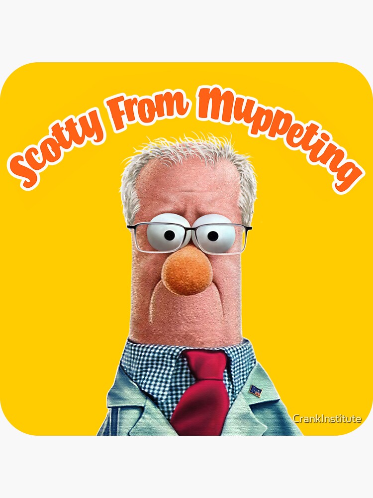 "Scotty From Muppeting" Sticker for Sale by CrankInstitute | Redbubble