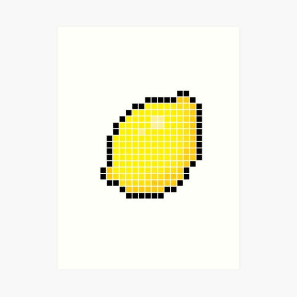 Lámina artística «Limón de 8 bits de píxeles» de NemJames | Redbubble