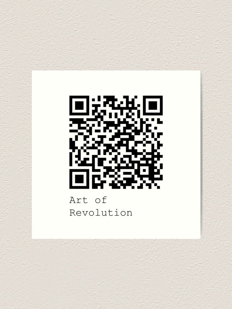 "Art of Revolution QR code " Art Print for Sale by artofrevolution ...