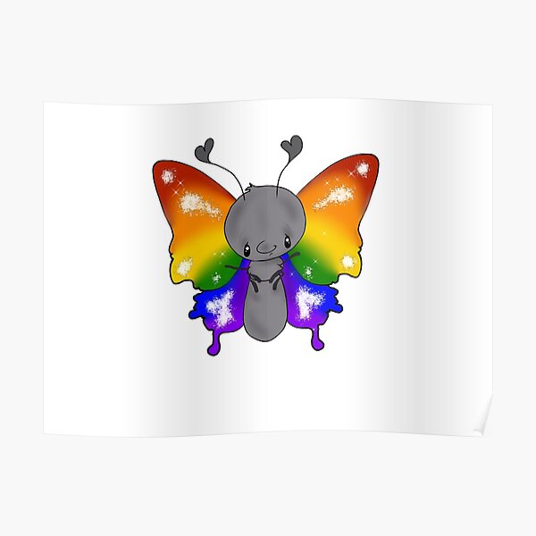 "Pride Butterfly" Poster for Sale by FickleandFancy | Redbubble