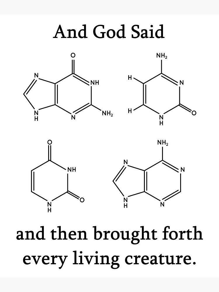 "Biologist Gift Biology Science God DNA Bases" Poster by LeMuesch ...