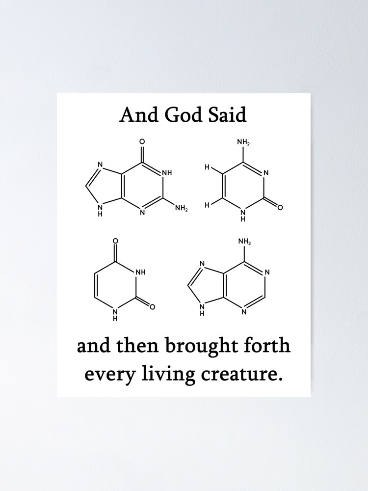 "Biologist Gift Biology Science God DNA Bases" Poster by LeMuesch ...