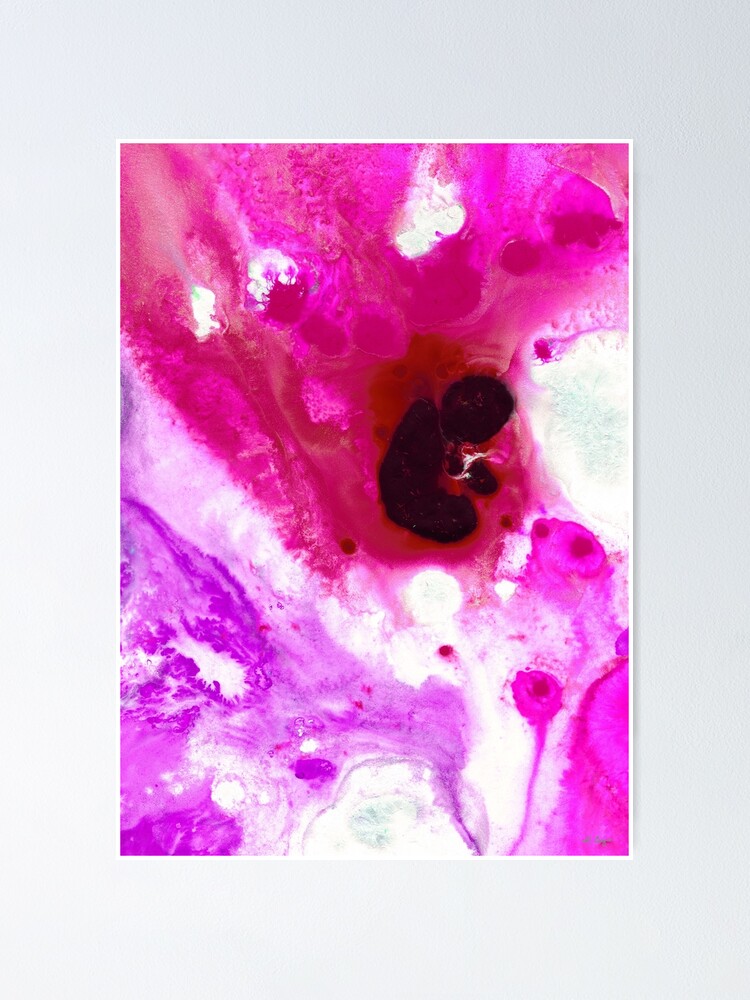 "Newness Pink and White Abstract Art by Sharon Cummings" Poster by ...