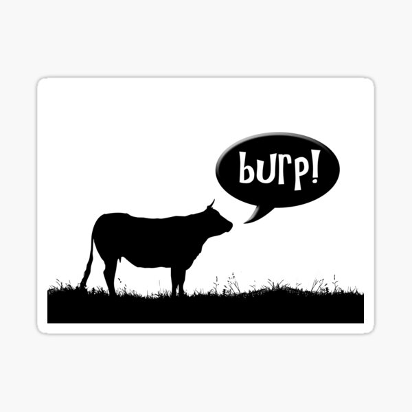 "Burping cow" Sticker for Sale by funkyworm | Redbubble