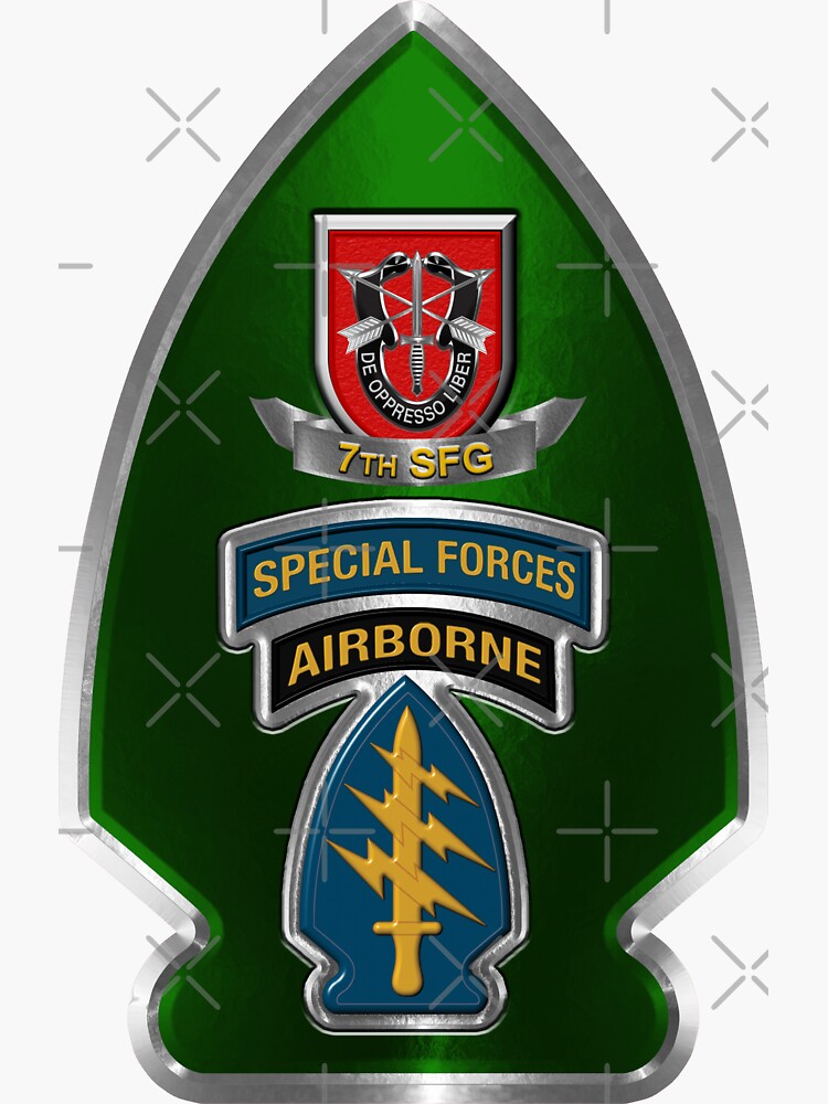 "7th Special Forces Group (Airborne)" Sticker for Sale by SoldierAlways ...