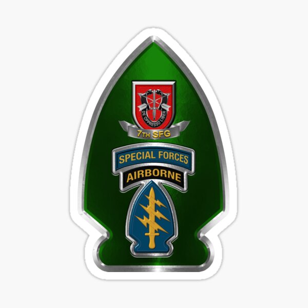 "7th Special Forces Group (Airborne)" Sticker for Sale by SoldierAlways ...