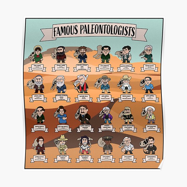 "Famous Paleontologists" Poster for Sale by Joe-raffe | Redbubble