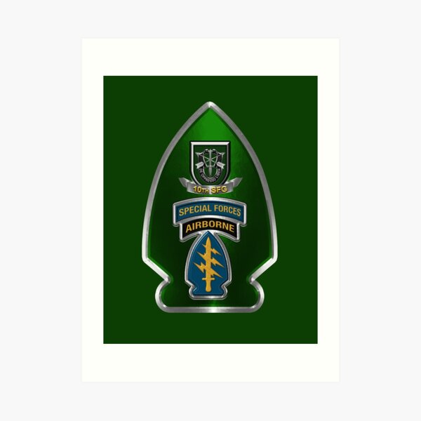 "10th Special Forces Group Airborne" Art Print by SoldierAlways | Redbubble