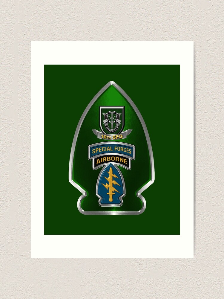 "10th Special Forces Group Airborne" Art Print by SoldierAlways | Redbubble