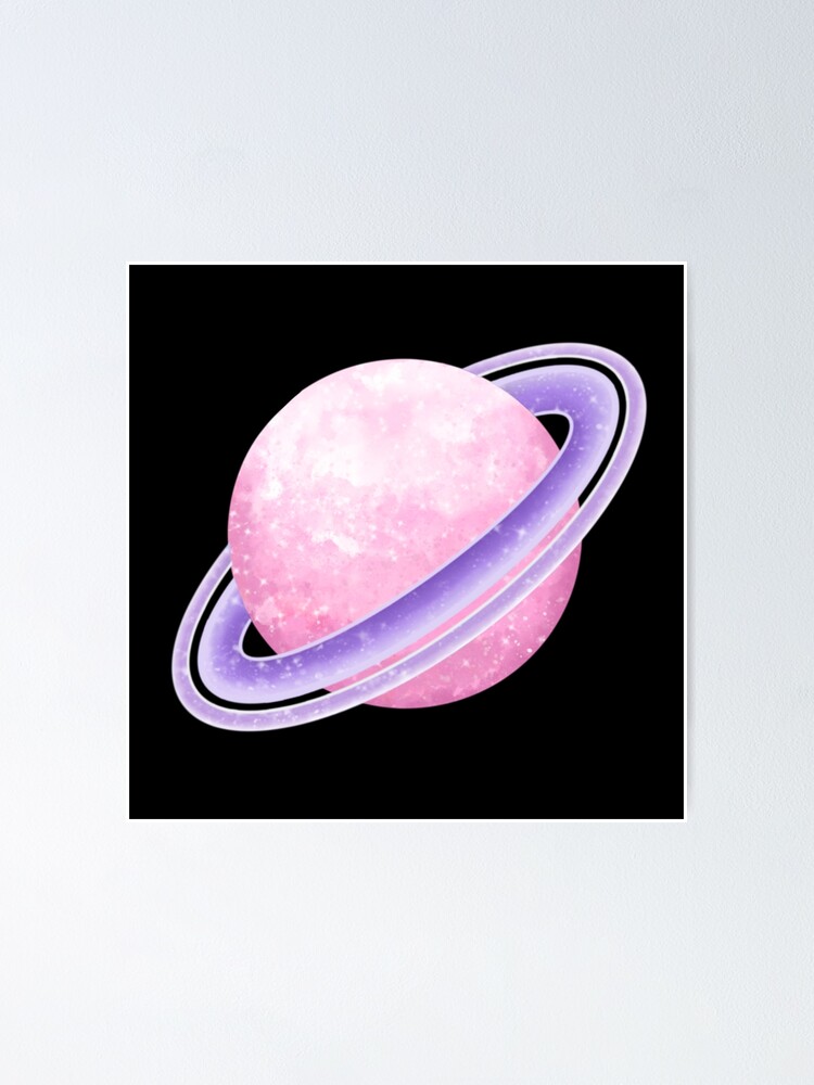 Póster «Planeta Acuarela | Rosa y morado | Galaxy | Saturno | Espacio ...