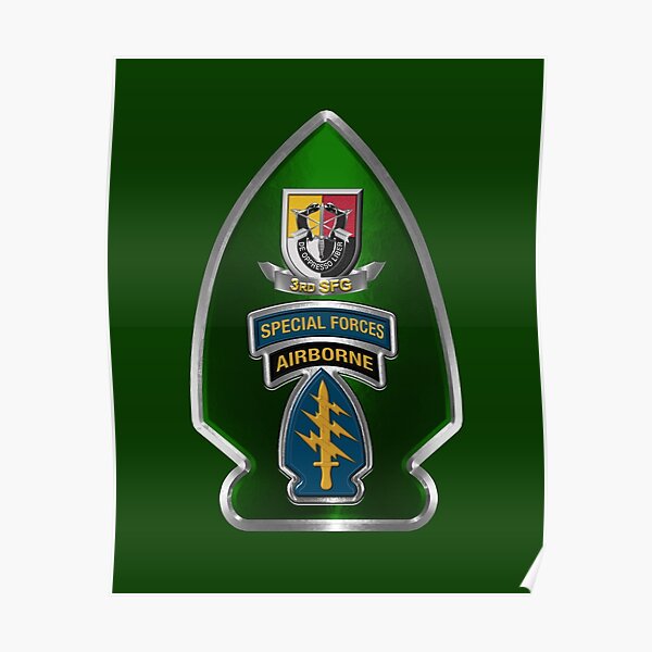 "3rd Special Forces Group Airborne " Poster for Sale by SoldierAlways ...