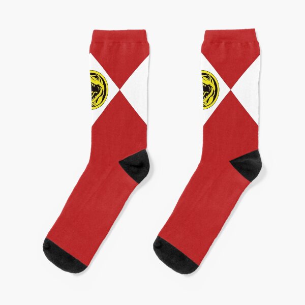 "MMPR Red Ranger With Coin" Socks for Sale by EstelaGremista | Redbubble