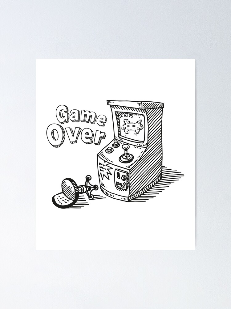 "Funny Game over Arcade machine" Poster for Sale by aiman98 | Redbubble