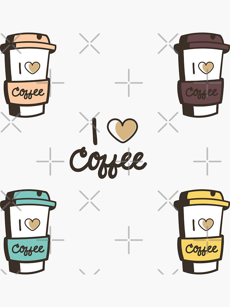 "Cute Coffee Sticker Pack" Sticker by avilla0319 | Redbubble