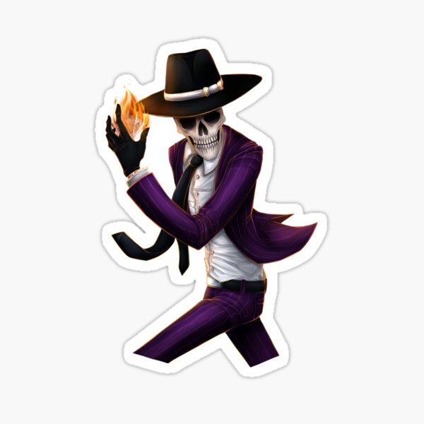 "Skeleton detective (no bg)" Sticker by varjopihlaja | Redbubble