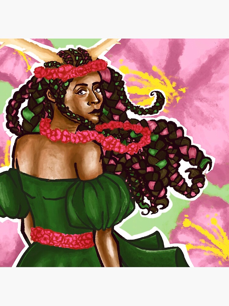 "Deer Girl OC" Sticker by flatpancakeart | Redbubble