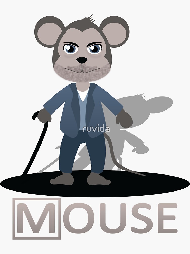 "Dr Mouse" Sticker for Sale by ruvida | Redbubble