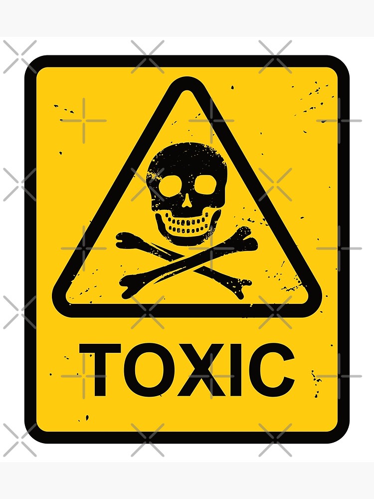 "Toxic Sign - Skull & Crossbones" Poster for Sale by IncognitoMode ...