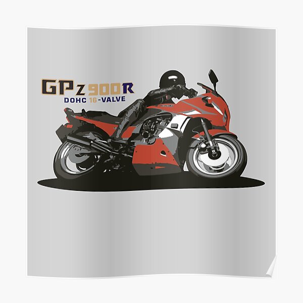 "Custom motorcycle illustration GPz900R" Poster for Sale by ...