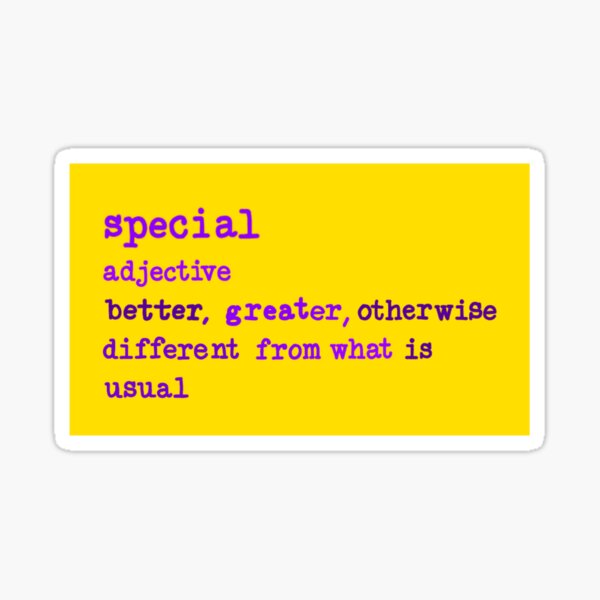 "Special Definition" Sticker for Sale by AmiaDDesign | Redbubble