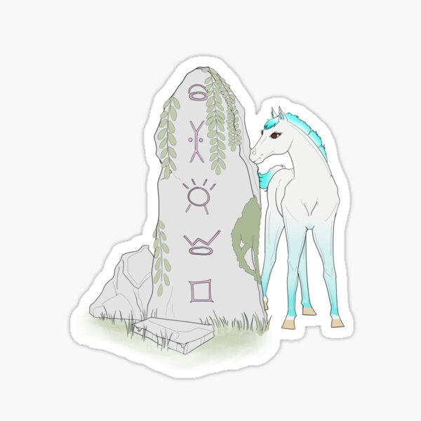 "Star Stable Online inspired foal with a runestone" Sticker for Sale by ...