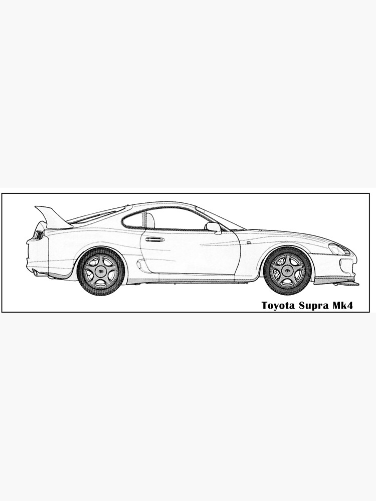 "Toyota Supra Mk4" Art Print for Sale by joshua-p | Redbubble