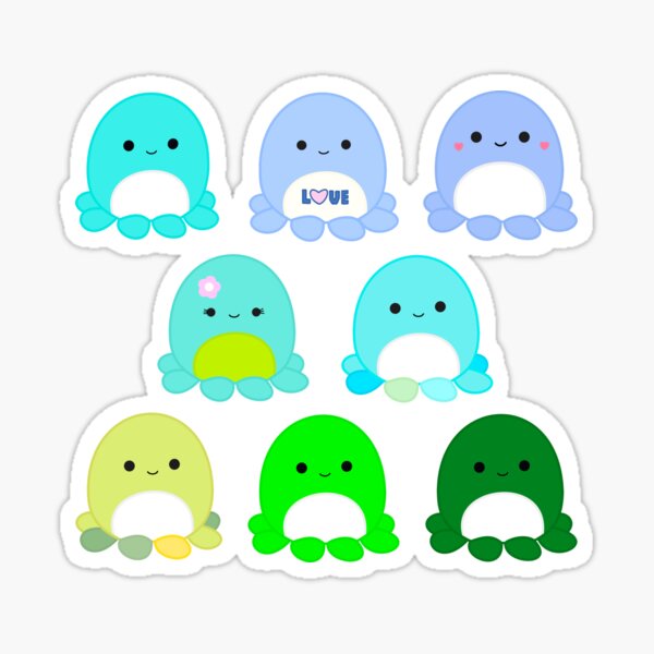 "#2 Custom Octopi Sticker Pack" Sticker for Sale by brendaandsunny ...