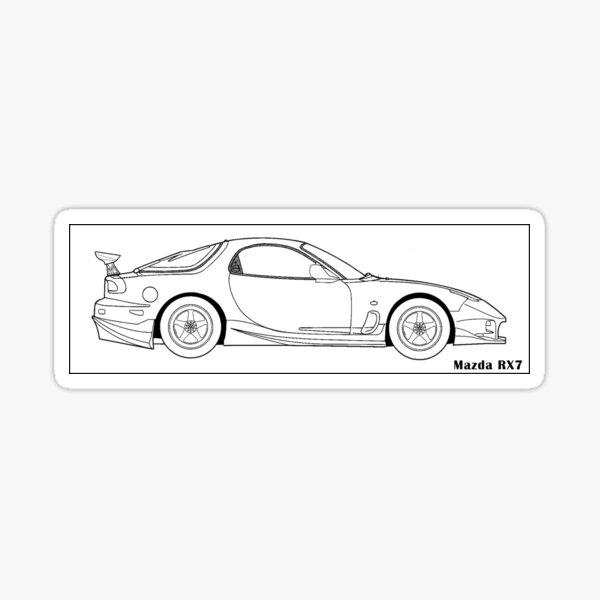 "Mazda RX7" Sticker for Sale by joshua-p | Redbubble